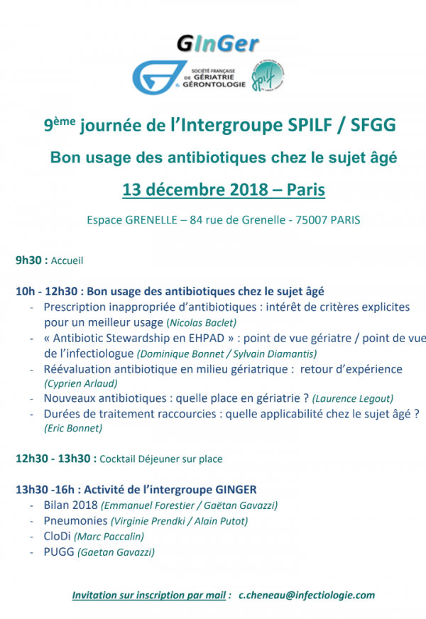 9e journée de l'Intergroupe SPILF / SFGG - Paris – SFGG